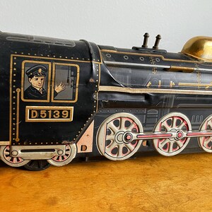 Vintage Battery Operated Tin Toy Overland Express Railway Train D5139 ...