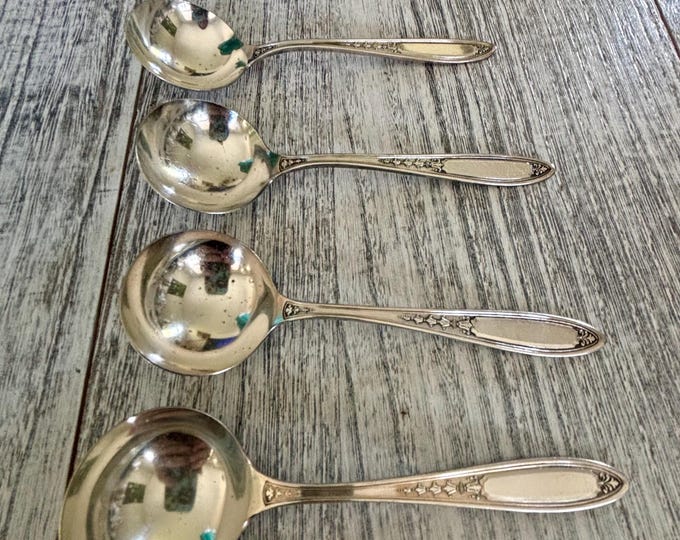 Vintage Tudor Plate Oneida Community Soup Spoons Set of 4 | Unique ...