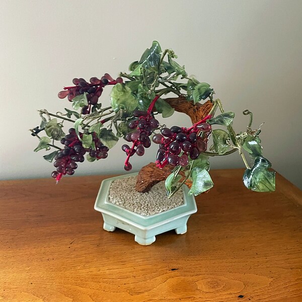 Vintage Bonsai Glass Tree - Etsy