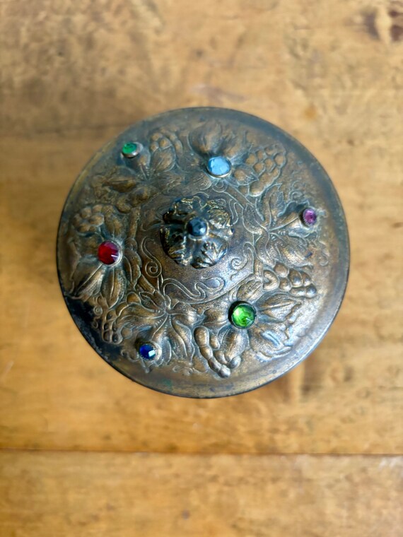 Victorian Repousse Jewelry Box: Antique Apollo Silver… - Gem