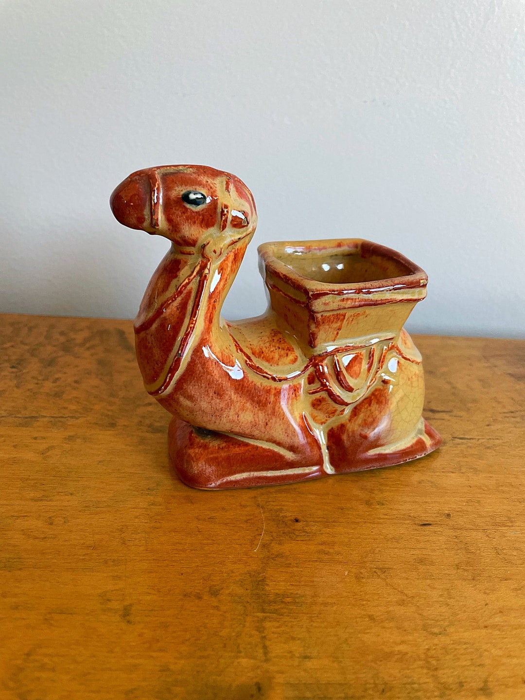 Rare Weller Pottery 'cactus' Camel Planter 1930s Vintage Glazed Pottery ...