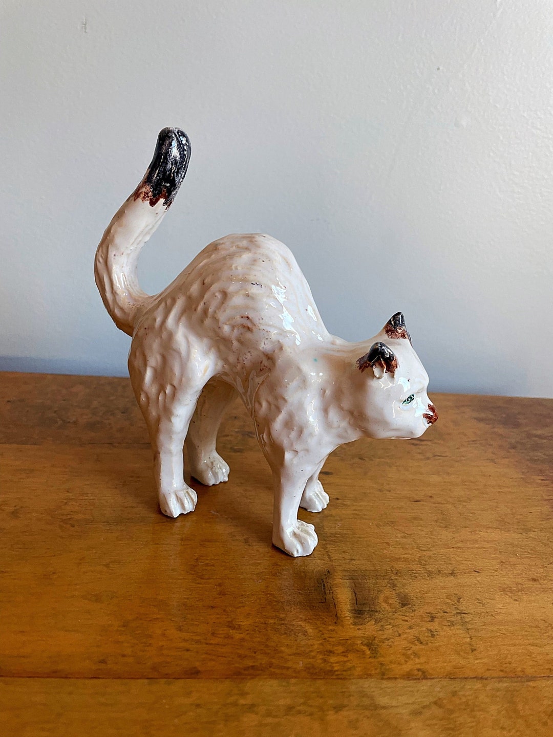 Antique French Bavent Faience Cat Roof Top Cat Glazed - Etsy