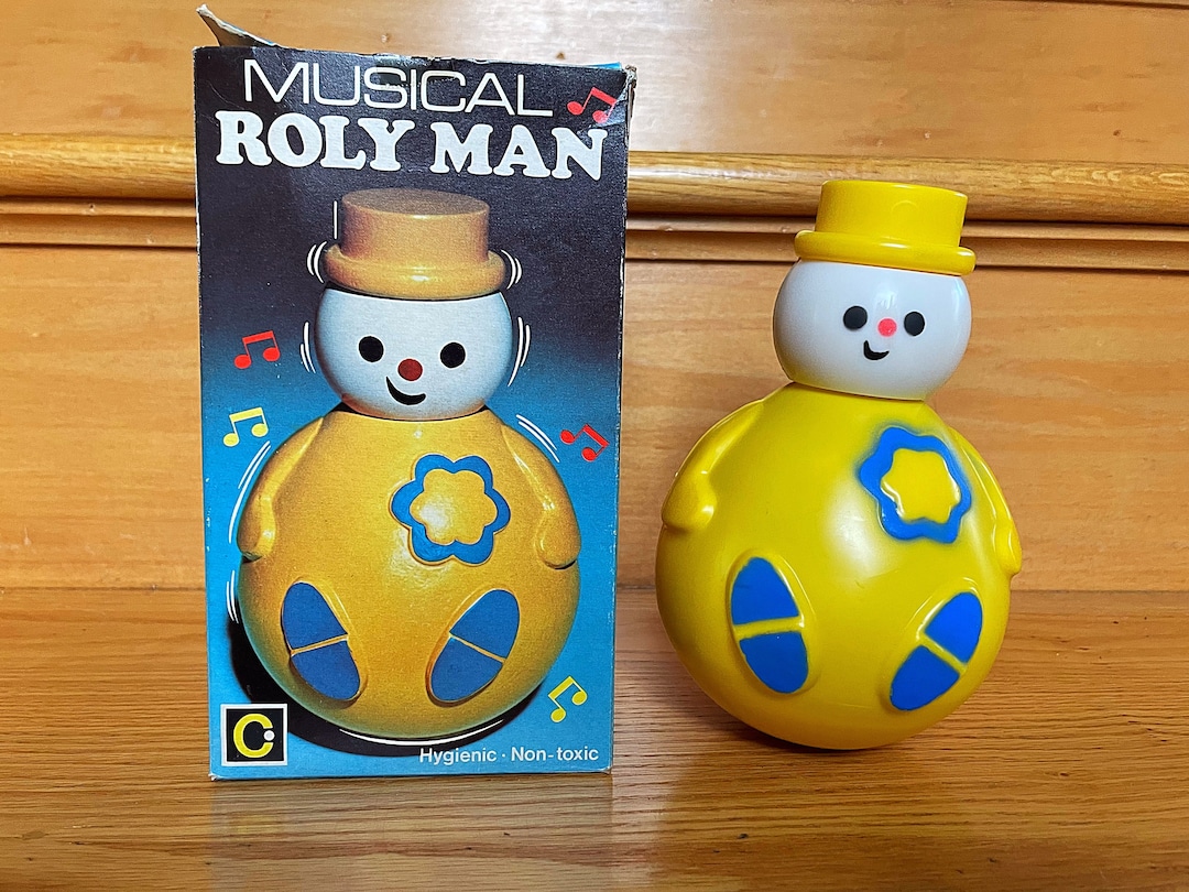 Vintage Roly Poly Toy With Chime COMBEX Made in England Original Box ...