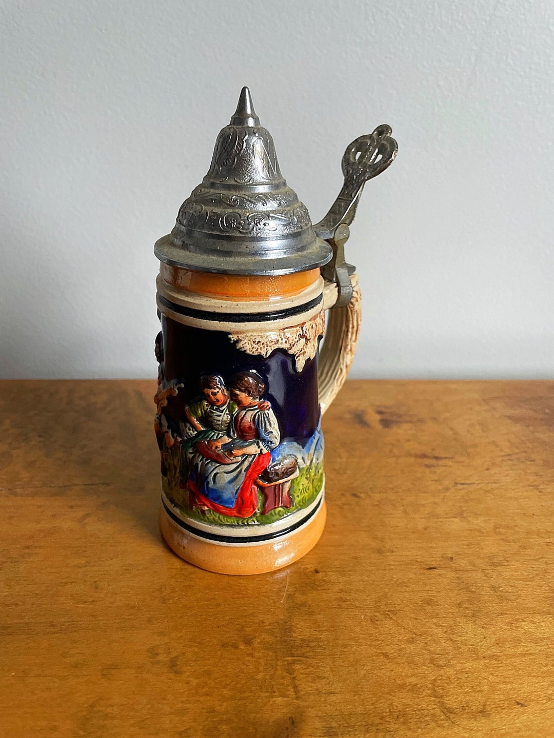 Vintage Beer Stein Small Lidded Stein Made in Western Germany Lidded ...