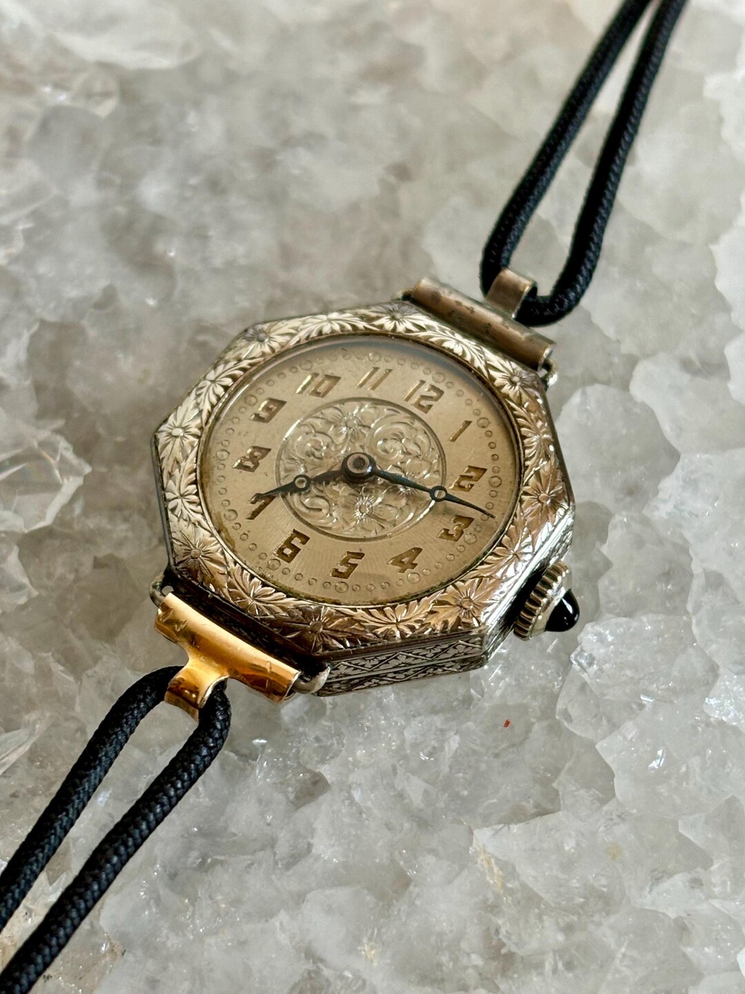 Antique Art Deco Sterling Silver Mechanical Watch With Custom ...