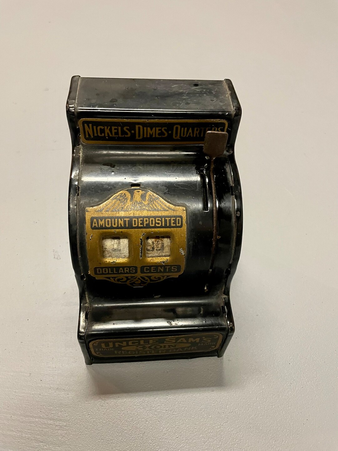 Antique Uncle Sams 3 Coin Register Bank Durable Toy & Novelty Corp USA ...