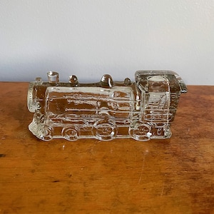 Vintage Glass Candy Container Locomotive Victory Glass Figural Toy ...
