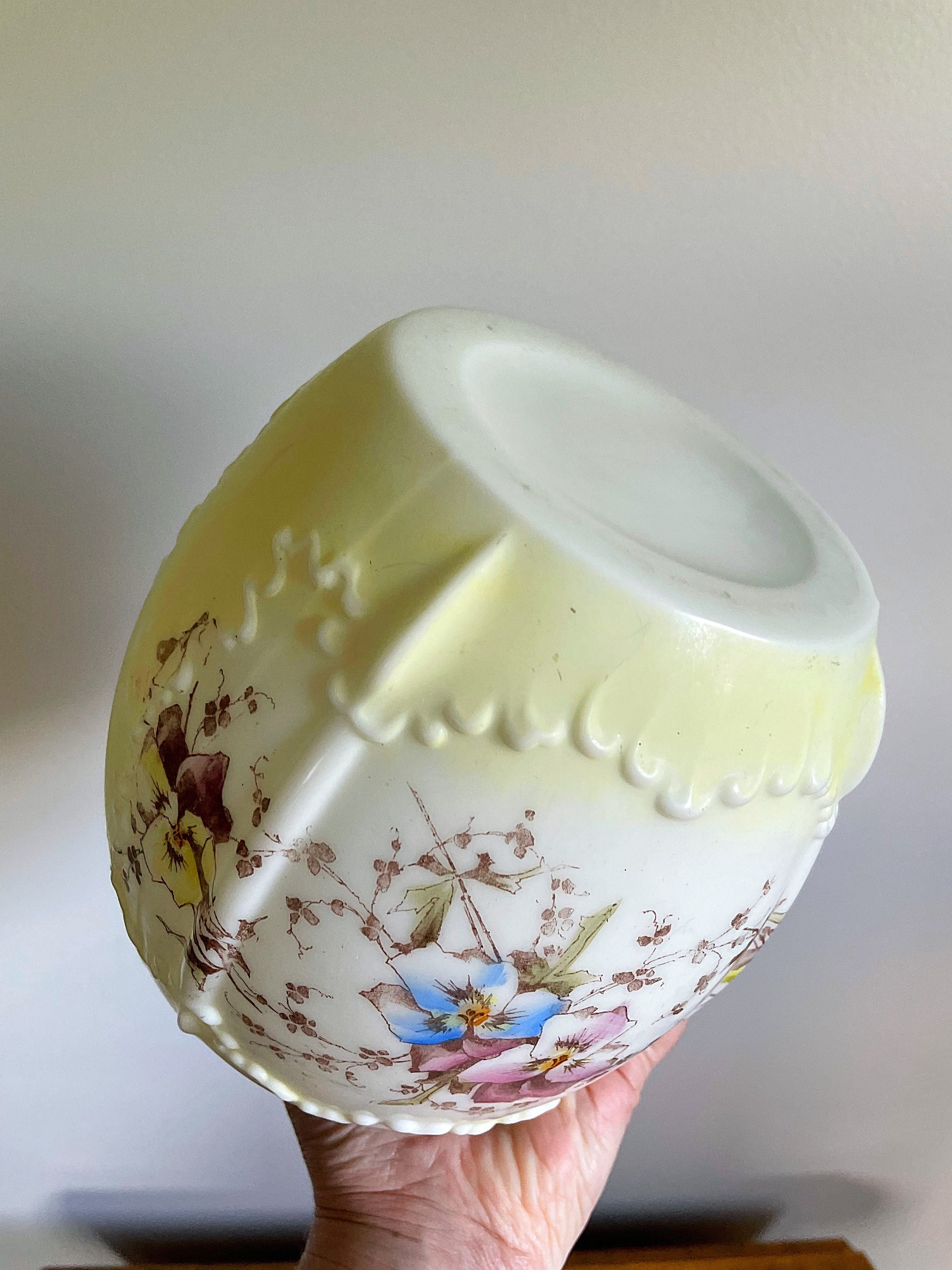 Antique Victorian Biscuit Barrel C.F. Monroe Wave Crest Pansy - Etsy