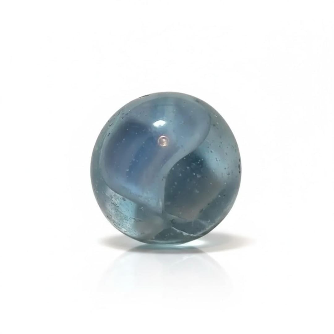 Vintage Blue Corkscrew Shooter Marble – Collectible Mid-century Glass ...