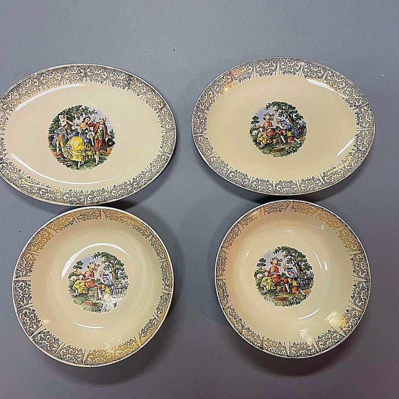 Gold Dinnerware Set - Etsy