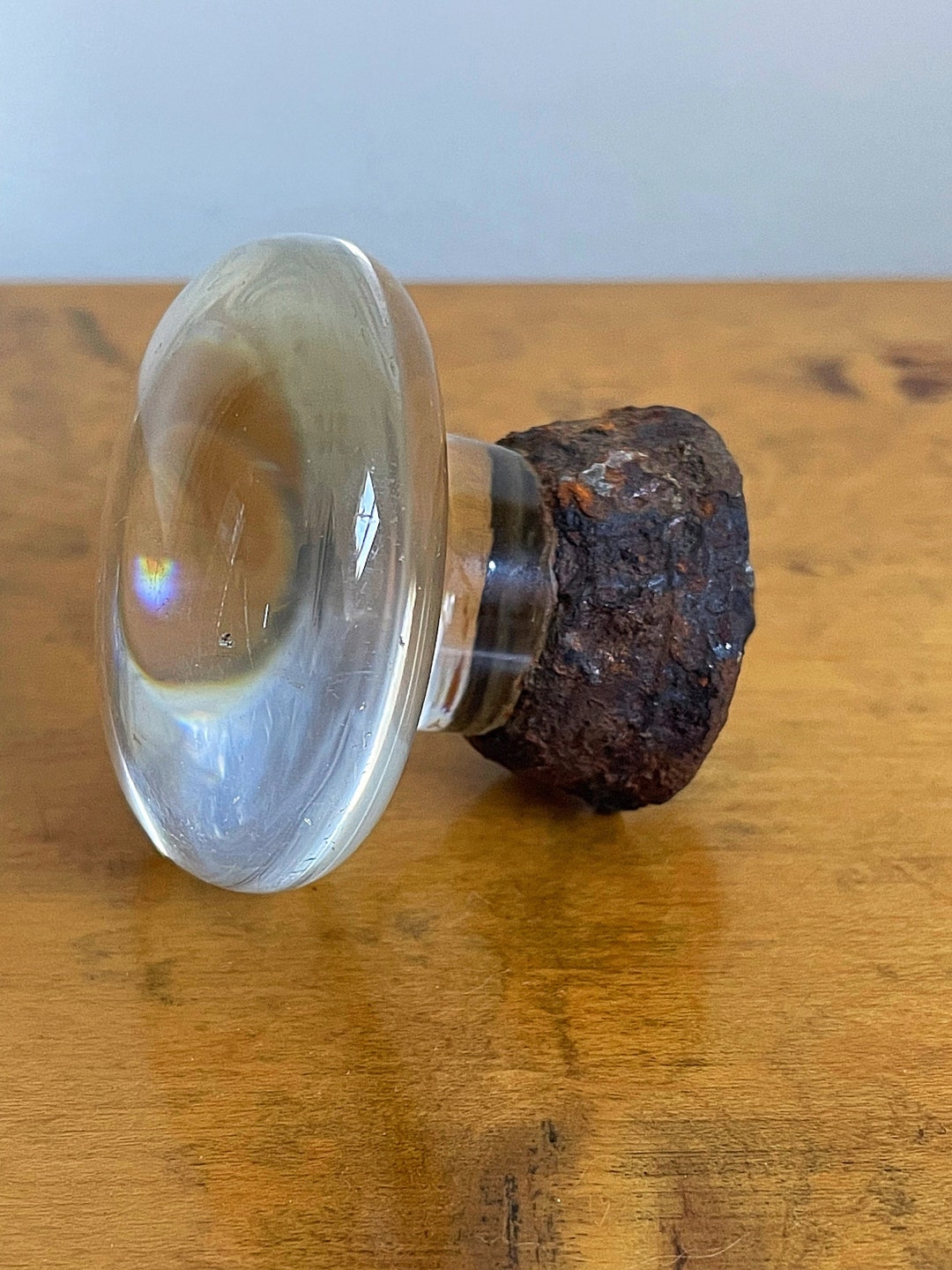 Antique Crystal Door Knob Round Glass Door Knob Vintage Curiosities Vintage Victorian Door Knob ...