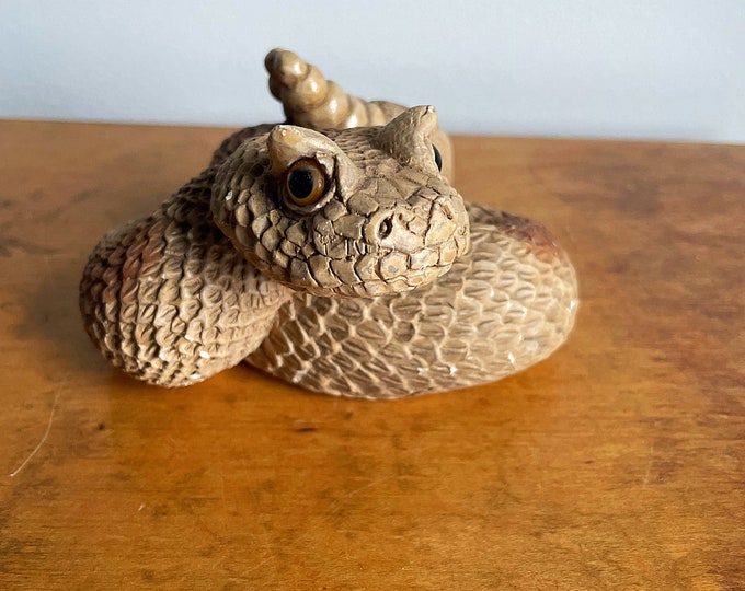 Vintage Stone Critters Rattlesnake Figurine Sidewinder Rattlesnake ...