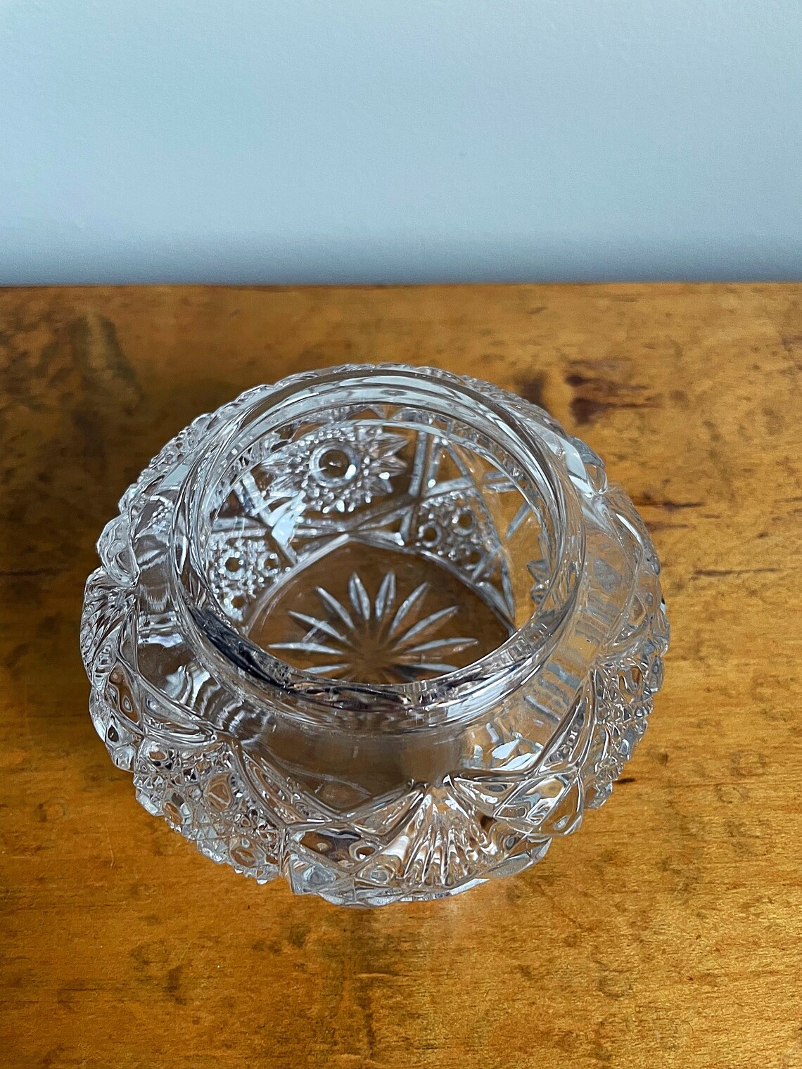 Antique Fostoria Glass Hair Receiver Jar With Pewter Lid - Etsy