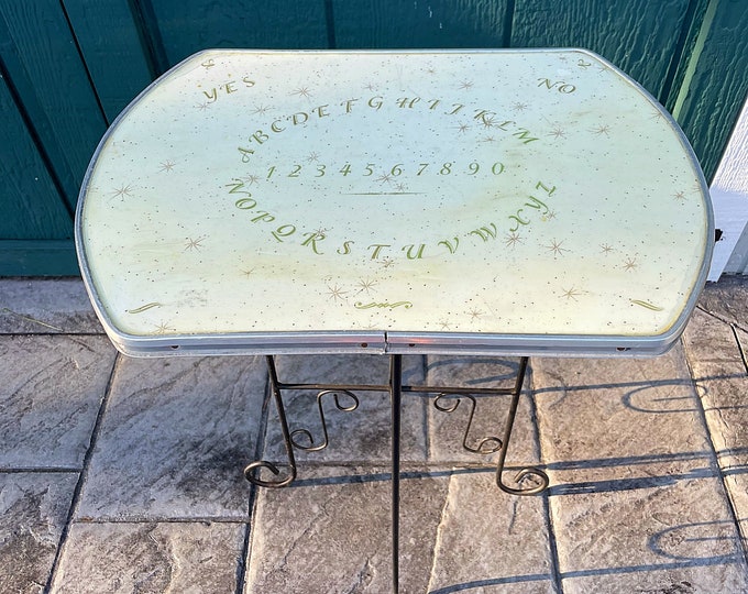 Ouija Board Table Midcentury Chrome & Formica Retro Table Spirit Board ...