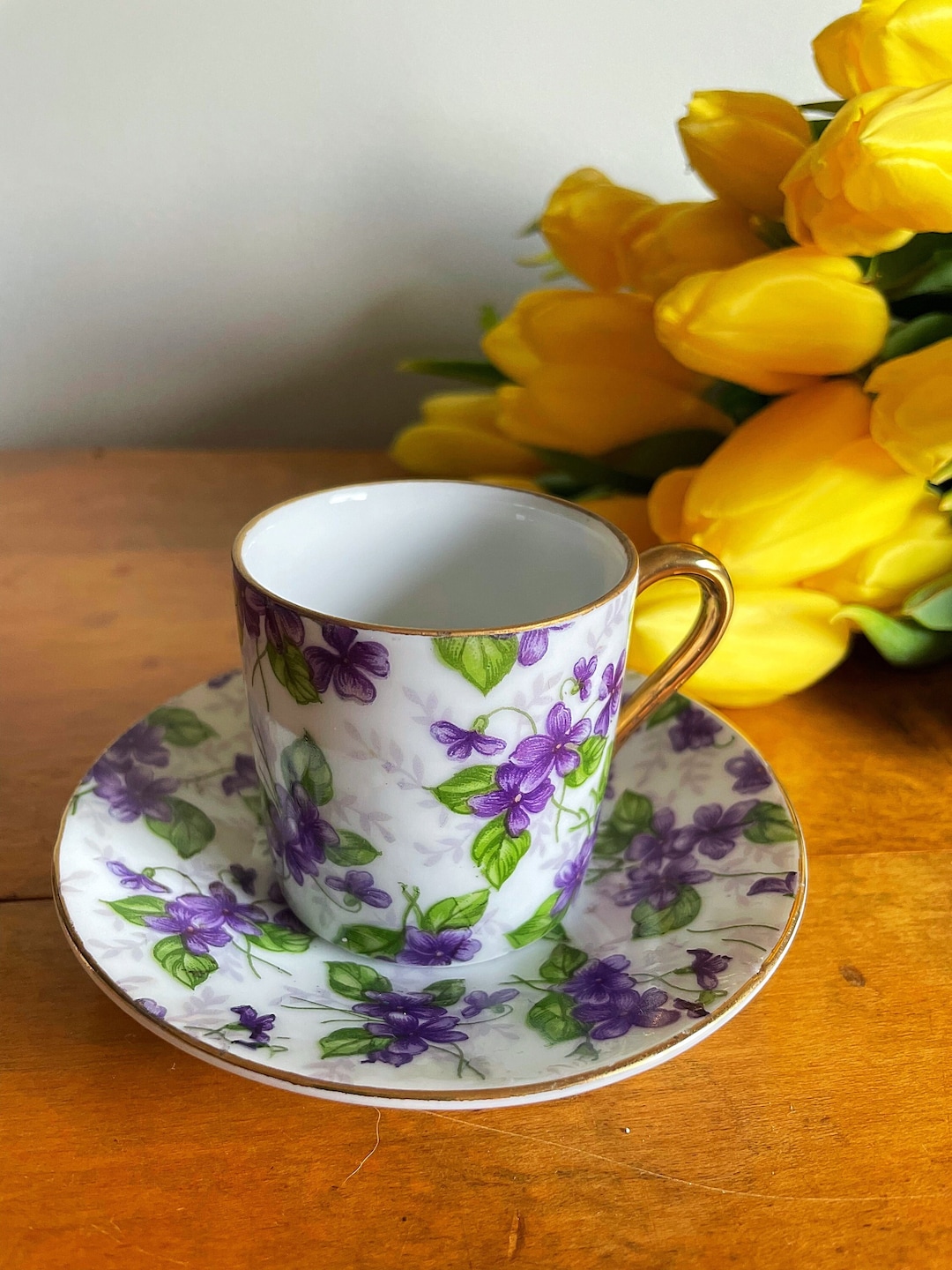 Vintage Violet Teacup & Saucer Vintage Spring Decor Vintage Tea Party ...