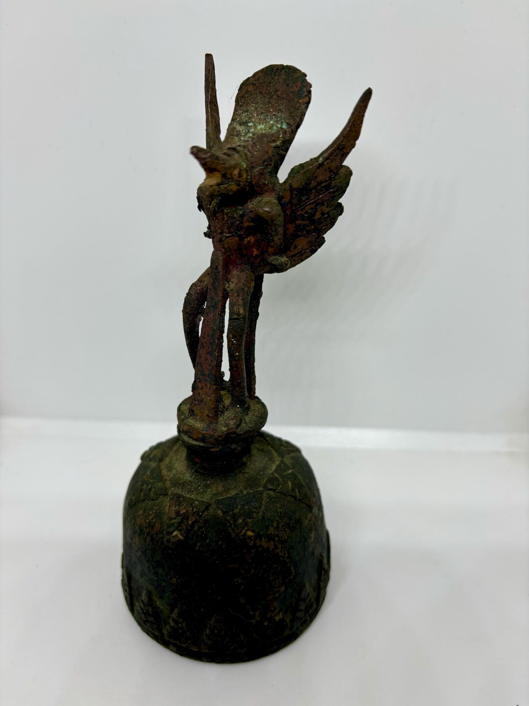Antique Hindu Garuda Table Bell | Vintage Asian Bronze Statue | Temple ...