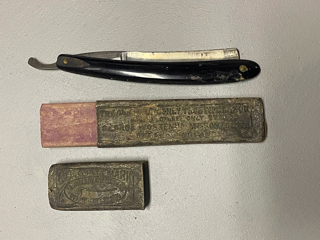 Antique George Wostenholm & Sons Sheffield Straight Razor in Original ...