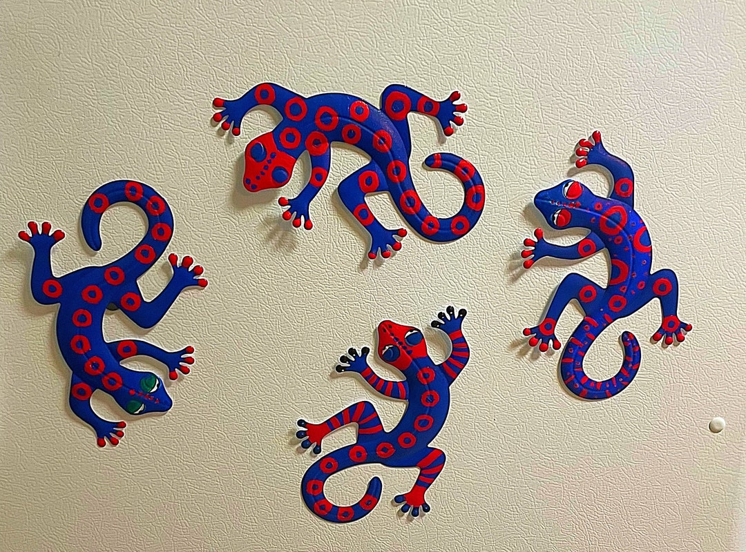 Donut Lizard Phish Inspired Hand-painted Metal Wall Art and Magnet ...