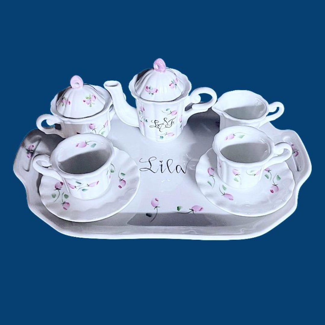 Personalized Hand Painted Child's Mini Tea Set-baby Gift - Etsy
