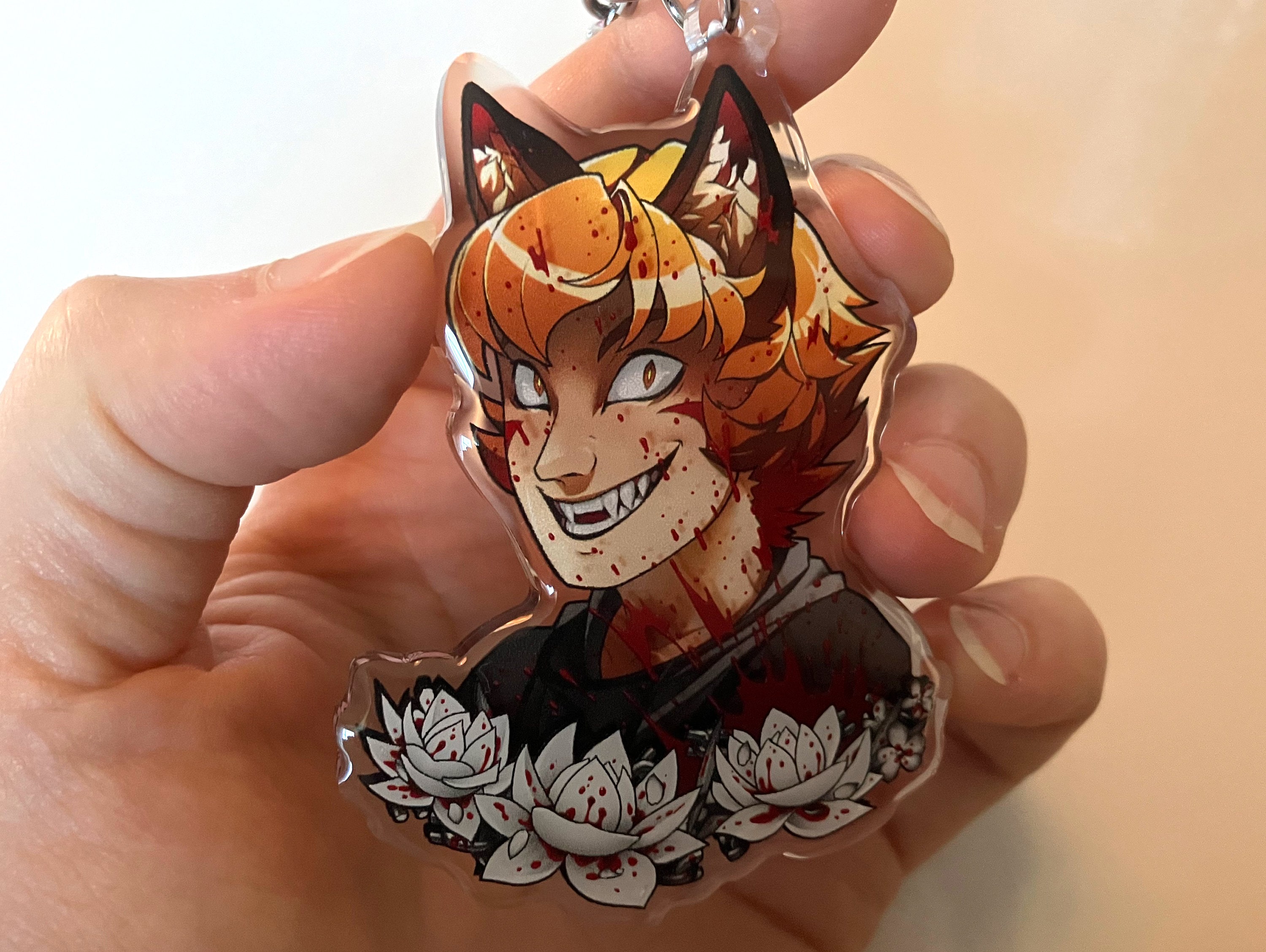 Keychain 3D Blood Splatter BTD Ren - Etsy