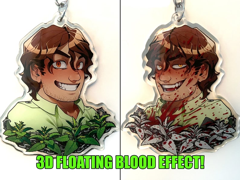 Keychain 3D Blood Splatter BTD Strade - Etsy Canada