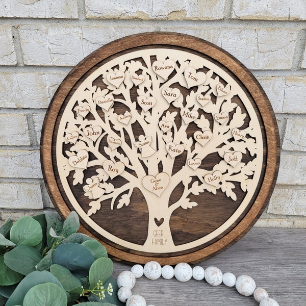 Wood Family Tree - Etsy