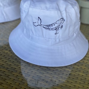 Hand Painted Bucket Hat Bucket Hat Cotton Bucket Hat Hawaii Kauai Hat ...