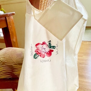 Hawaii Gift Tote Bag Kauai Farmers Market Cotton Shopping Bag - Etsy
