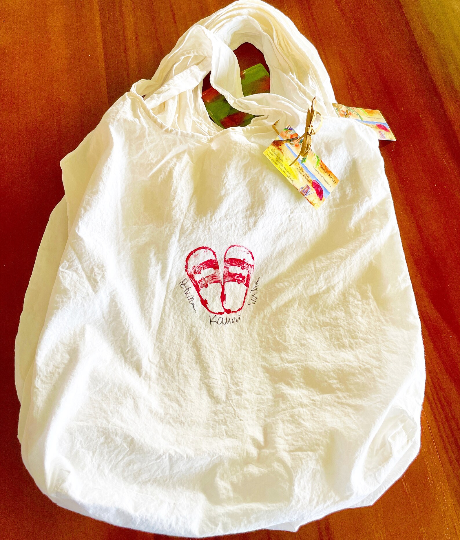 Hawaii Gift Tote Bag Kauai Farmers Market Cotton Shopping Bag - Etsy