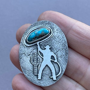 Cowboy Pendant - Etsy