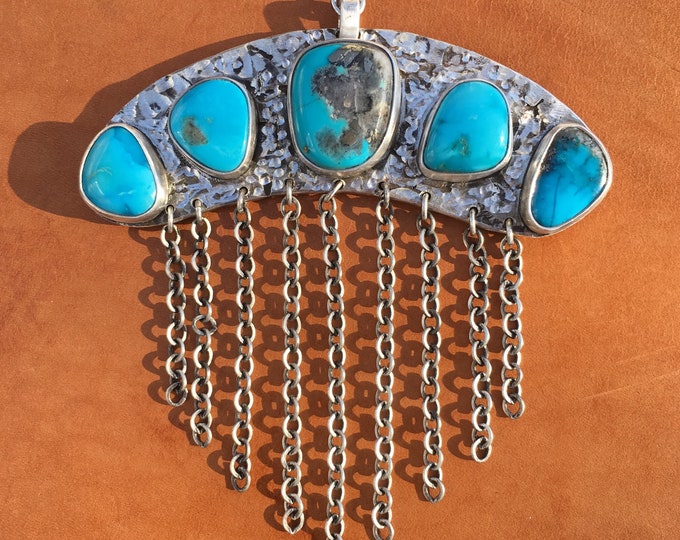 Five Stone Turquoise Necklace - Etsy