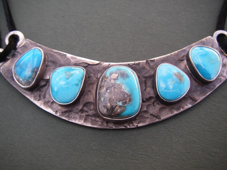 Five stone turquoise necklace | Etsy