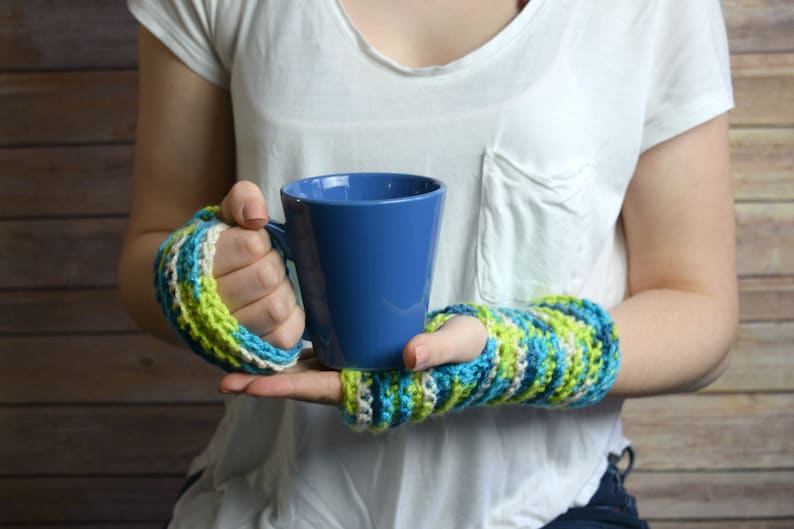 Fingerless Gloves Typing Gloves Crocheted Gloves Texting - Etsy