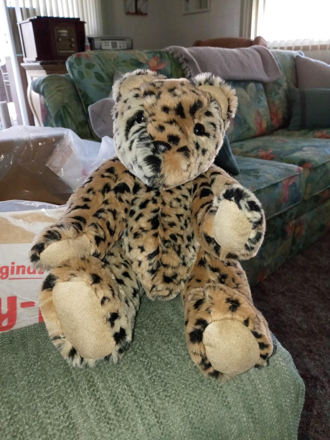 Stuffed Plush Leopard Print Teddybear - Etsy