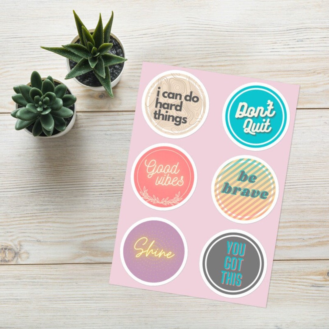 Motivational Stickers for Planners, Journals, Workspace, Travel Cups ...