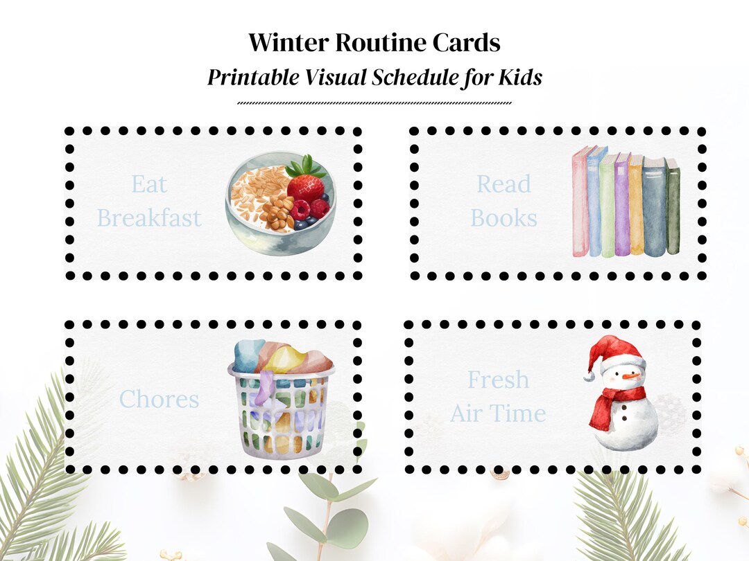 Winter Routine Cards for Toddlers & Preschoolers | Seasonal Visual ...