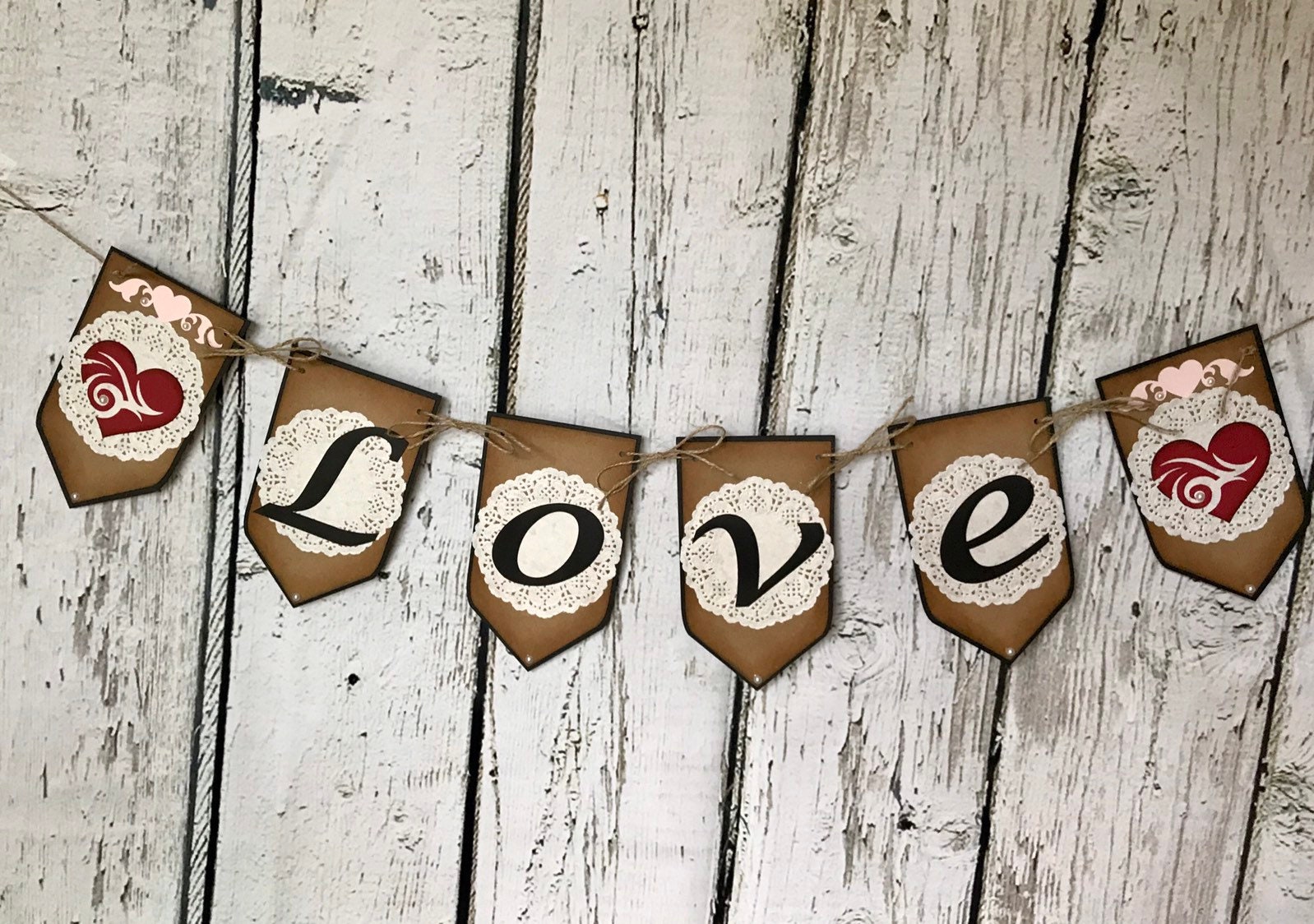 Love Banner Love Garland-love Pennant-anniversary - Etsy