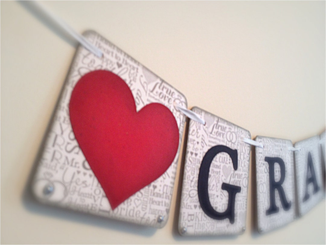 GRACIAS " Sign/banner - Wedding Sign - Chipboard 5" X 5" - Gray and ...