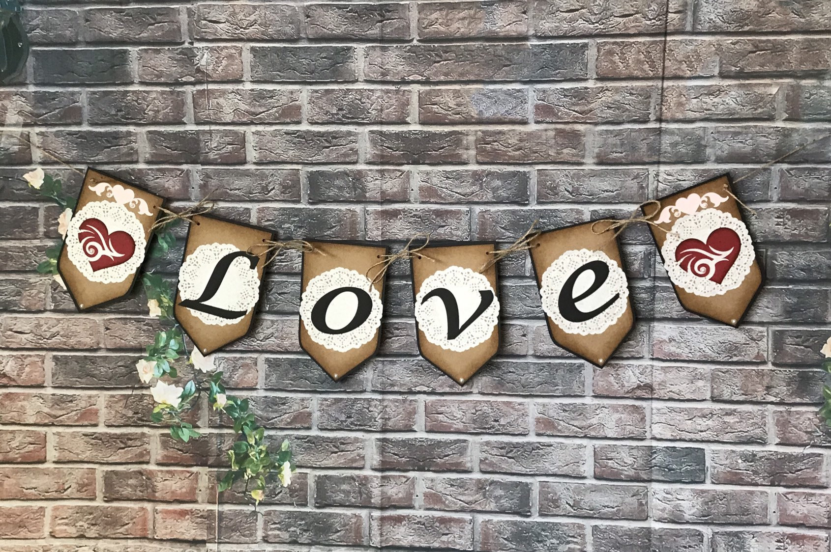 Love Banner Love Garland-love Pennant-anniversary - Etsy
