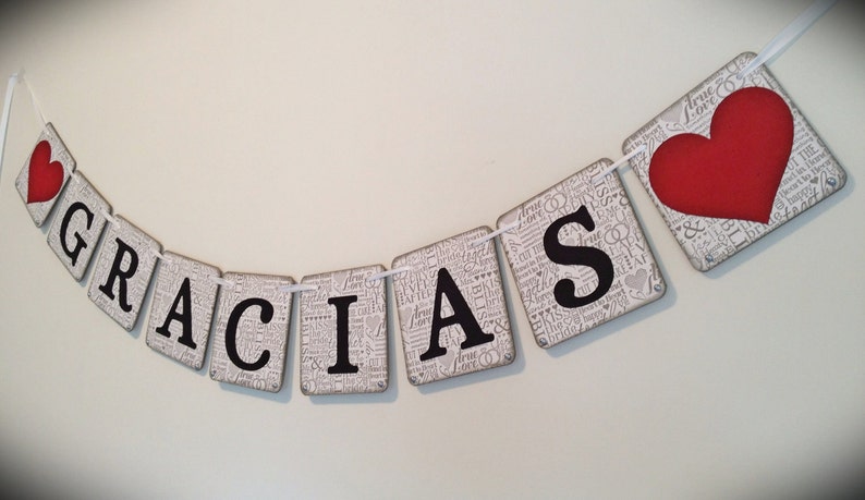 GRACIAS Sign/banner Wedding Sign Chipboard 5 - Etsy