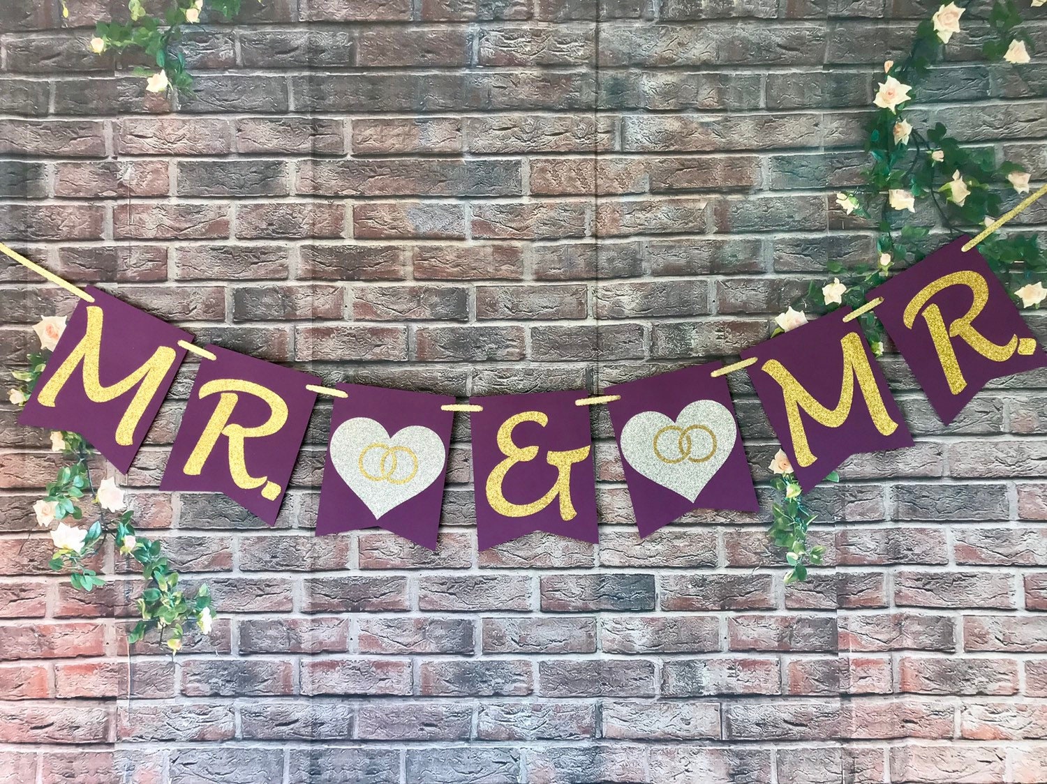 MR & MR " Banner-mr and MR Banner-wedding Banner-wedding Decoration-gay ...