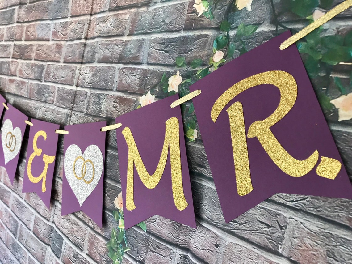 MR & MR Banner-mr and MR Banner-wedding Banner-wedding | Etsy