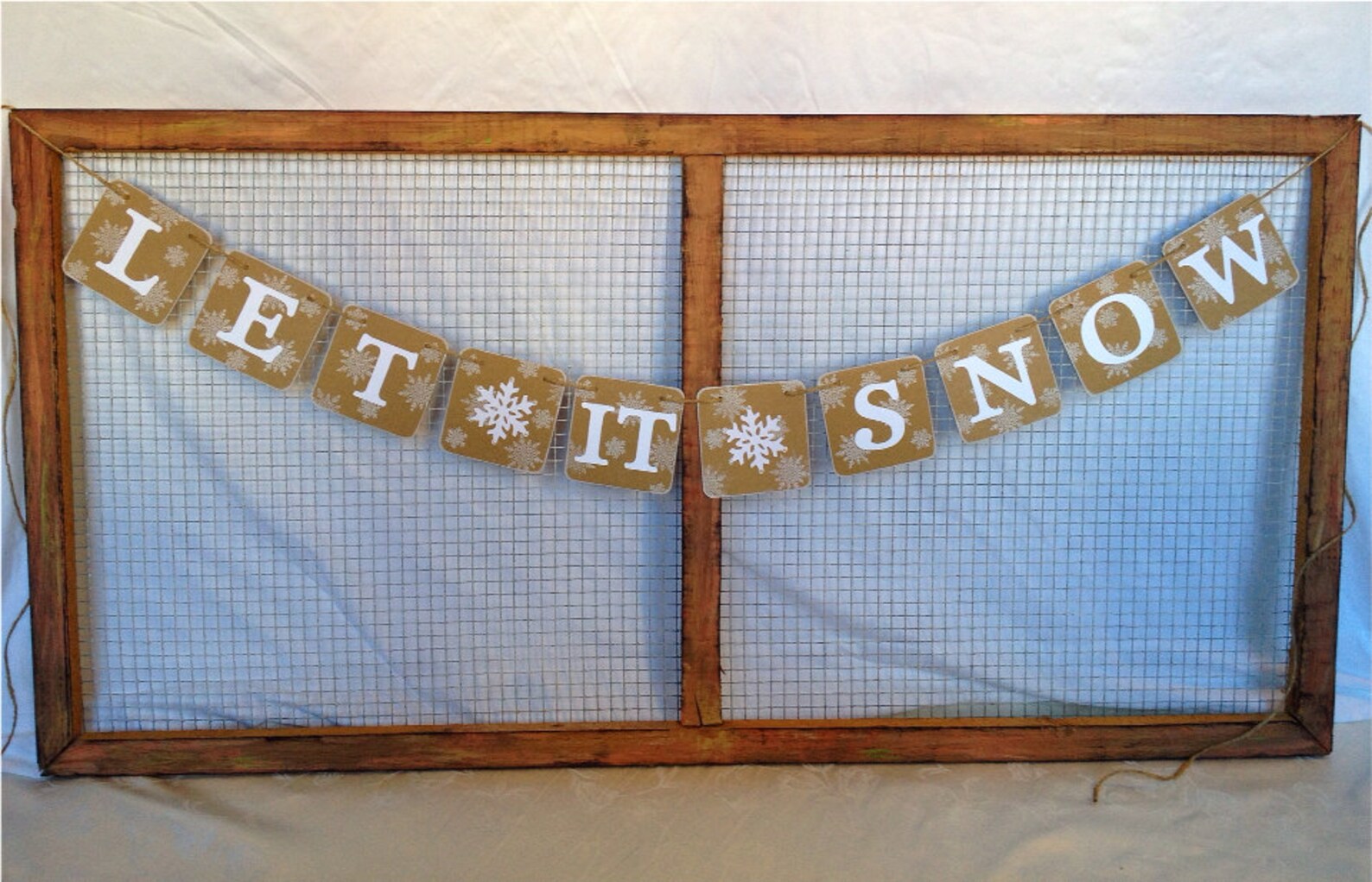LET IT Snow Chipboard Banner Christmas Banner Rustic - Etsy