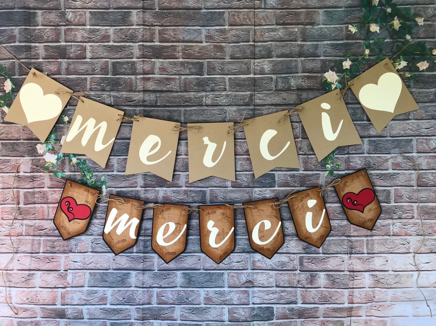 Merci Wedding Banner-thank You Banner-french - Etsy