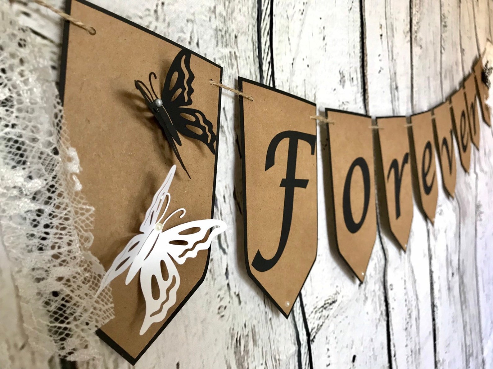 Forever Banner Wedding Banner-rustic Wedding-vintage Garland-forever ...