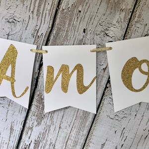 TE Amo" Banner-te Amo Banner-wedding Banner-engaged Banner-spanish ...