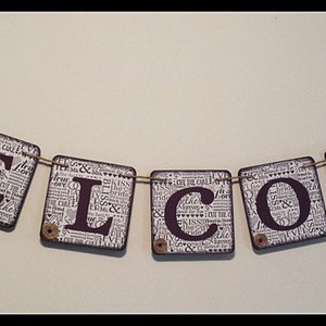WELCOME " Sign / Banner - Wedding Decor - Home Decor - Graduation ...
