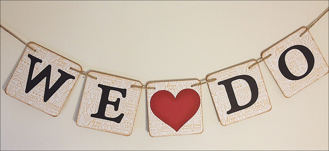 WE DO Sign 5 X 5 Inches Wedding - Etsy