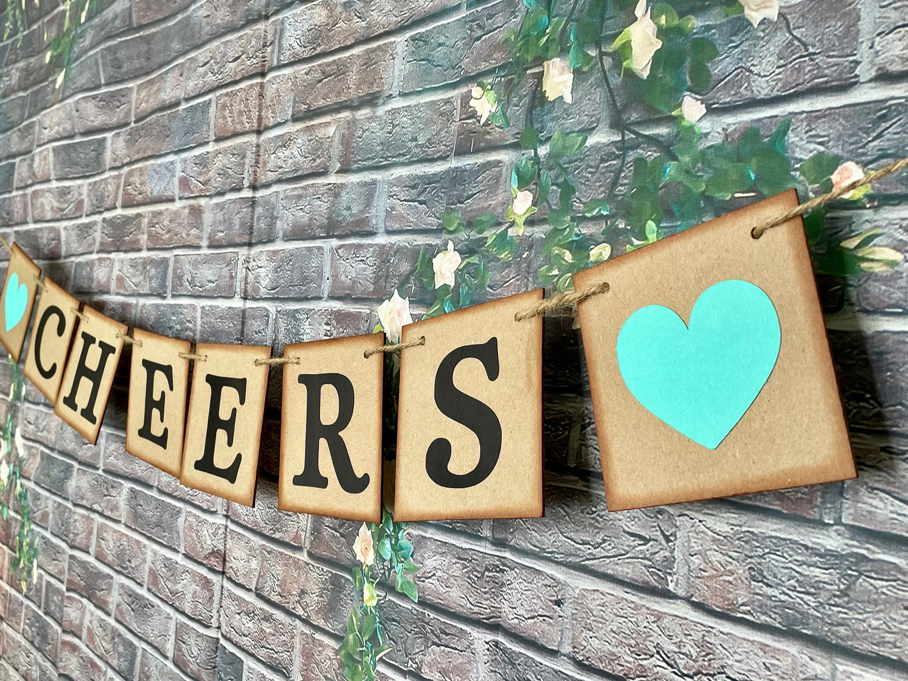 CHEERS Banner Cheers Garland-Cheers sign Wedding | Etsy