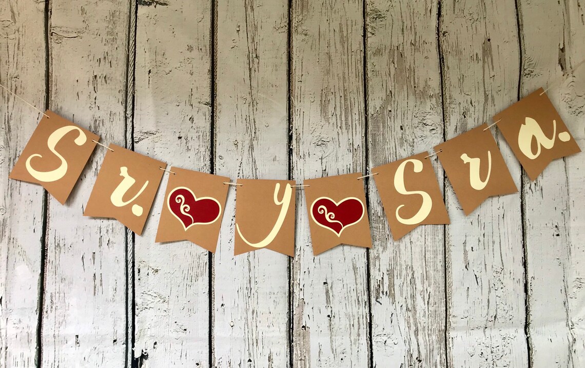 SR. Y SRA. Banner-sr Y Sra Banner-wedding Decoration-wedding | Etsy